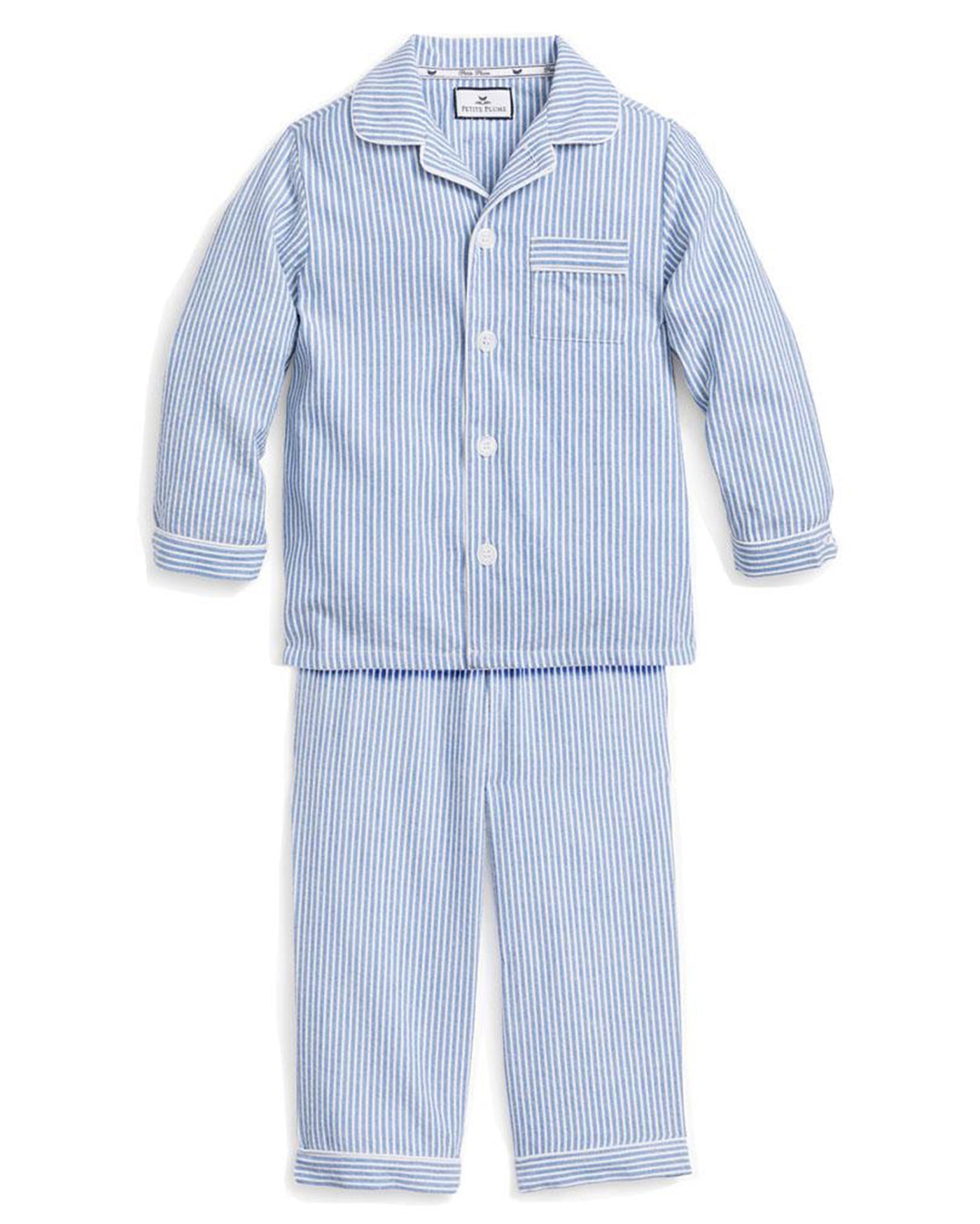 French Blue Seersucker Pajamas – The Little NY
